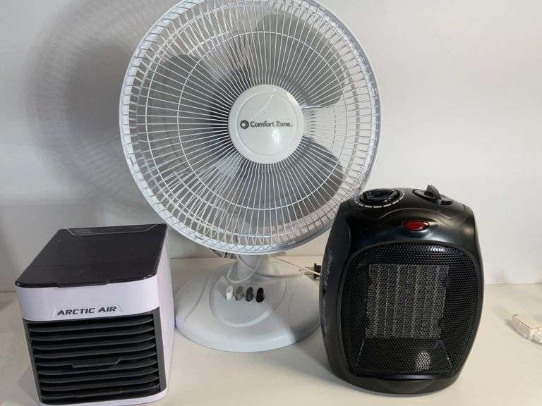 Lot of Three Climate Control Devices: Comfort Zone Fan, Arctic Air ...