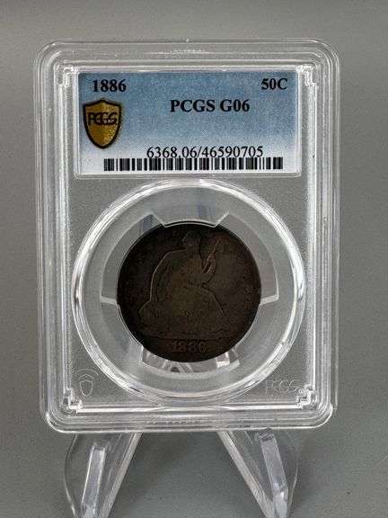 1886 Seated Liberty Half Dollar Graded PCGS G06 - Coastal Downsizing LLC