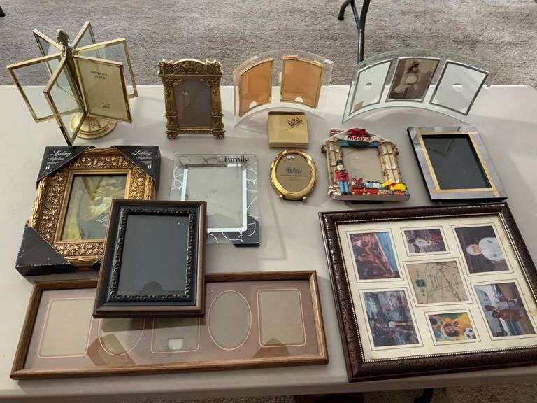Assorted Decorative Picture Frames Featuring Various Materials and ...