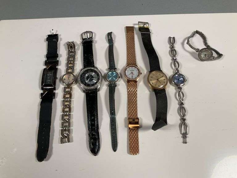 Assorted Lot of Wristwatches Including Becora, Skagen, and Timex ...
