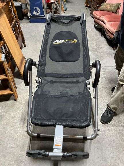 AB Lounge XL Folding Exercise Chair with Mesh Backrest - Coastal ...