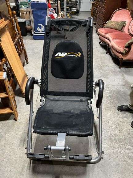 AB Lounge XL Folding Exercise Chair with Mesh Backrest - Coastal ...