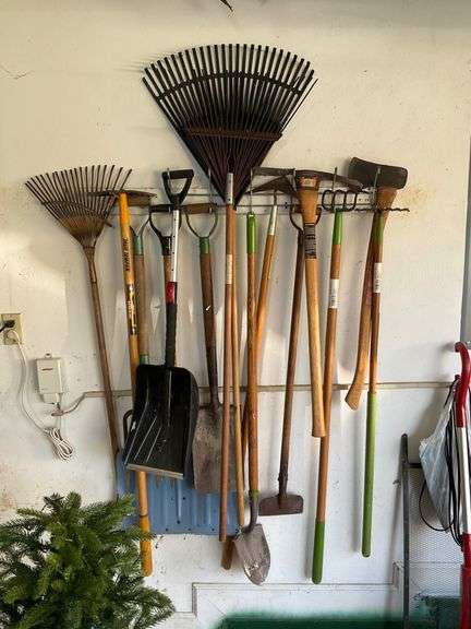 Collection of Yard and Garden Tools Including Rakes, Shovels, Hand Tools and More - Coastal ...