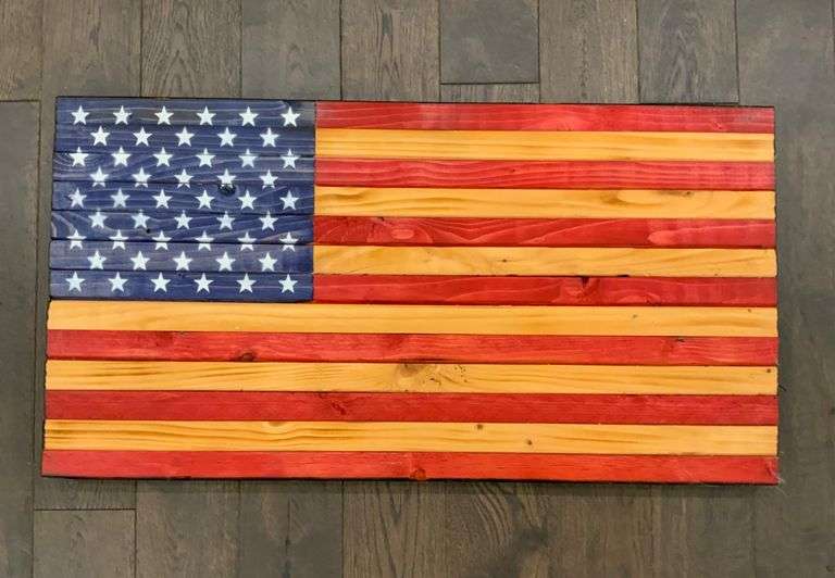 Handcrafted Wooden American Flag Wall Art by Rustic Flags of Virginia ...