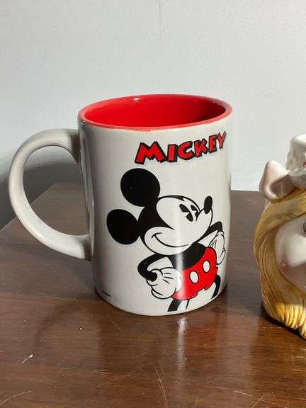 Collection of Ceramic and Glass Mugs Featuring Mickey Mouse, Miss Piggy ...