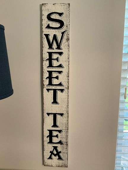 Rustic Wooden ‘Sweet Tea’ Vertical Wall Sign - Coastal Downsizing