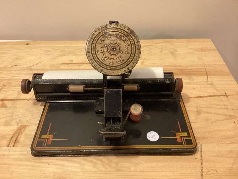 ANTIQUE DIAL TYPEWRITER - Currie Auction Service