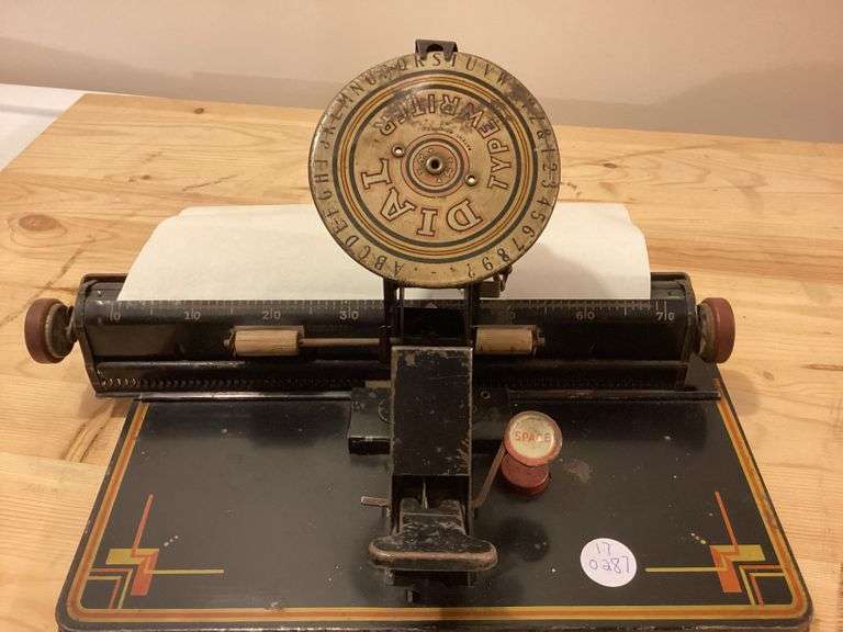 ANTIQUE DIAL TYPEWRITER - Currie Auction Service