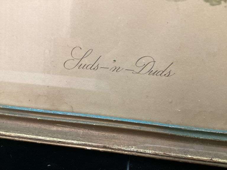SUDS & DUDS AFRICAN AMERICAN LITTLE GIRL PRINT - Currie Auction Service