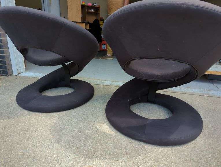 2 - ABSTRACT LOUNGE CHAIRS - Currie Auction Service