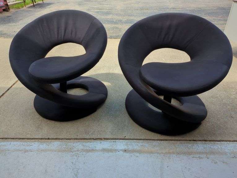 2 - ABSTRACT LOUNGE CHAIRS - Currie Auction Service
