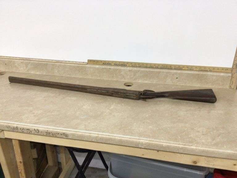 DOUBLE BARREL SIDE HAMMER SHOTGUN - Currie Auction Service