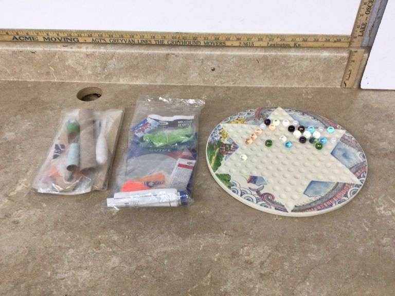 CERAMIC CHINESE CHECKERS AND ROCKETS - Currie Auction Service