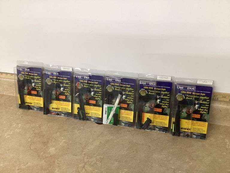 6 NEW UNI DOT LUMA RING SHOTGUN SIGHTS - Currie Auction Service