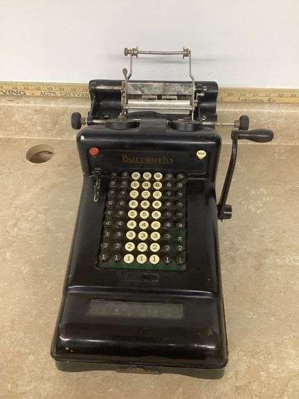 VINTAGE BURROUGHS CLASS 3 VISIBLE ADDING MACHINE - Currie Auction Service