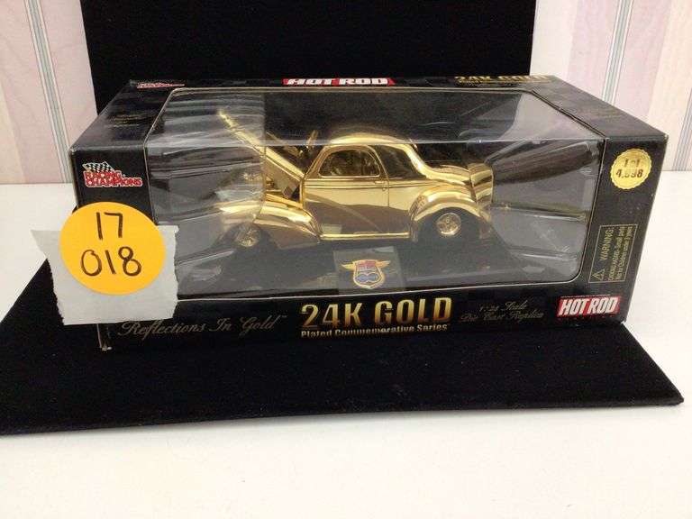 1:24 HOT ROD MAGAZINE 50TH ANNIVERSARY DIE CAST 24K GOLD PLATED CAR ...