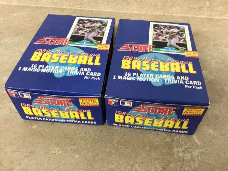 TWO UNOPENED SCORE BASEBALL CARDS - Currie Auction Service