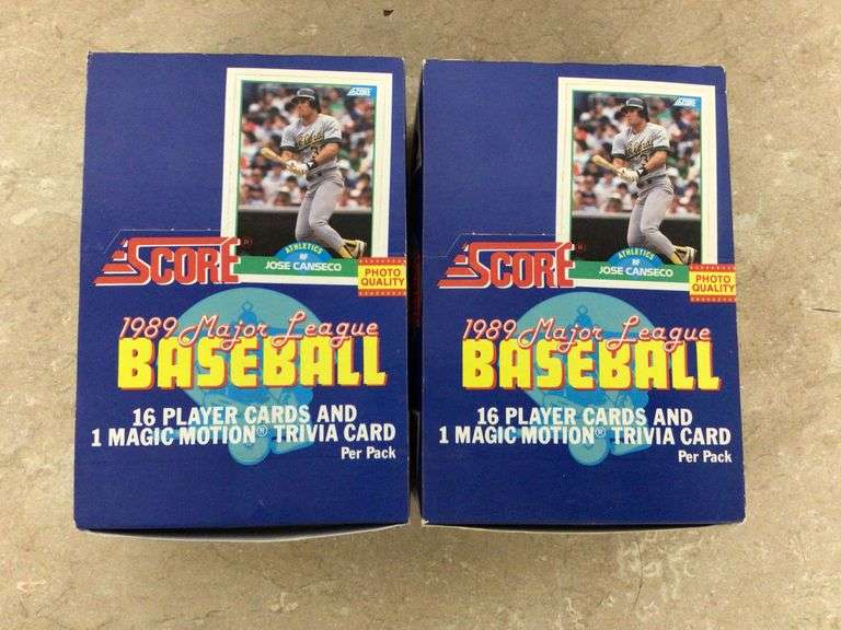TWO UNOPENED SCORE BASEBALL CARDS - Currie Auction Service