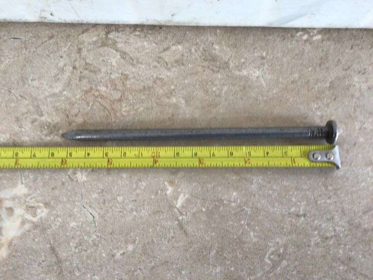 BOX OF POLE BARN SPIKES - Currie Auction Service