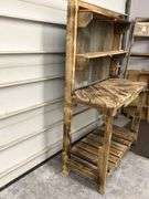 HUTCH WITH GALVANIZED METAL BACK PANEL (MADE FROM PALLET WOOD) - Currie ...