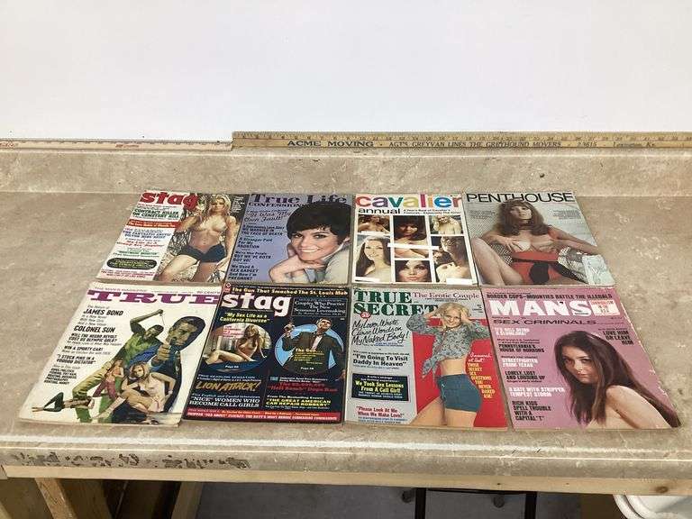 8 VINTAGE MEN'S MAGAZINES (PENTHOUSE, STAG, TRUE LIFE AND MORE ...