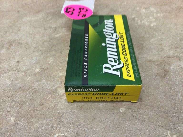 20 ROUNDS REMINGTON 303 BRITISH BULLETS - Currie Auction Service