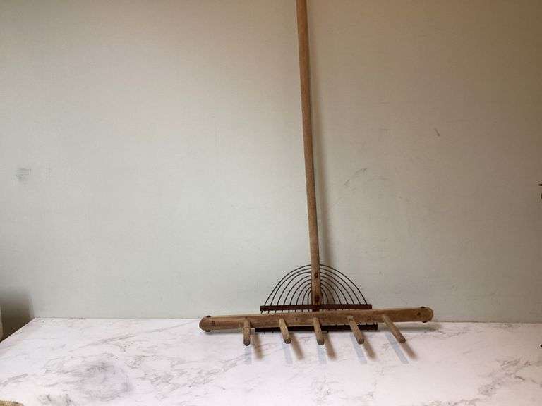 ANTIQUE WOODEN RAKE - Currie Auction Service
