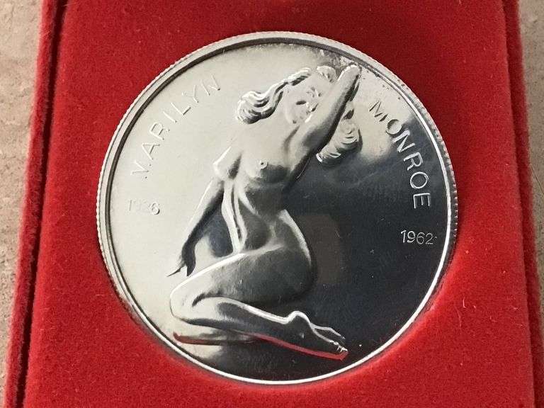ONE TROY OUNCE .999 FINE SILVER MARILYN MONROE COIN - Currie Auction ...
