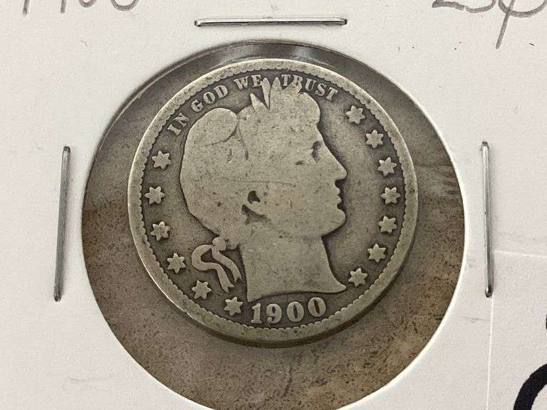 1900 BARBER QUARTER - Currie Auction Service