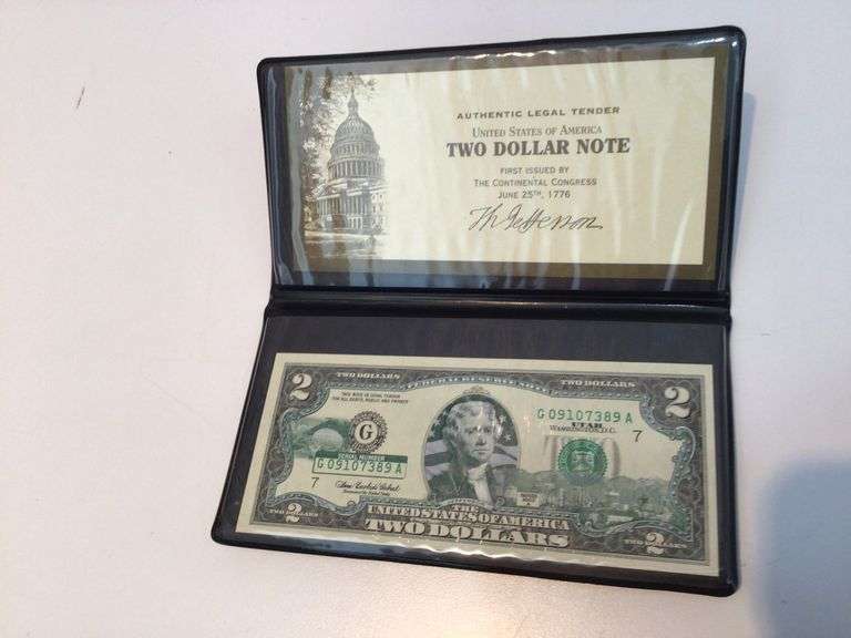 RARE UTAH TWO DOLLAR BILL BANKNOTE LEGAL TENDER IN DISPLAY HOLDER ...