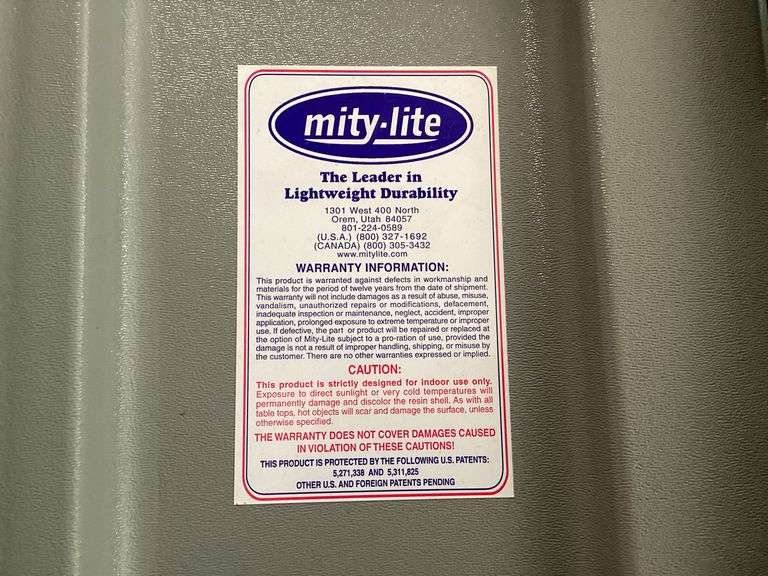 8' x 2' MITY-LITE FOLDING TABLE - Currie Auction Service