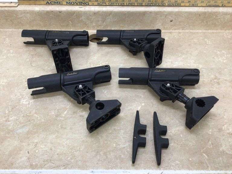 4 CABELAS QUICKDRAW BOAT ROD HOLDERS - Currie Auction Service