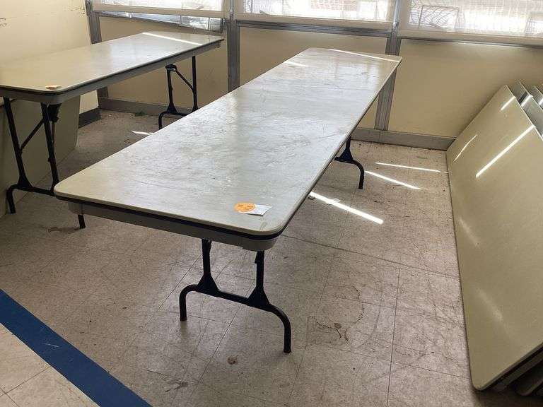 8' x 2' MITY-LITE FOLDING TABLE - Currie Auction Service