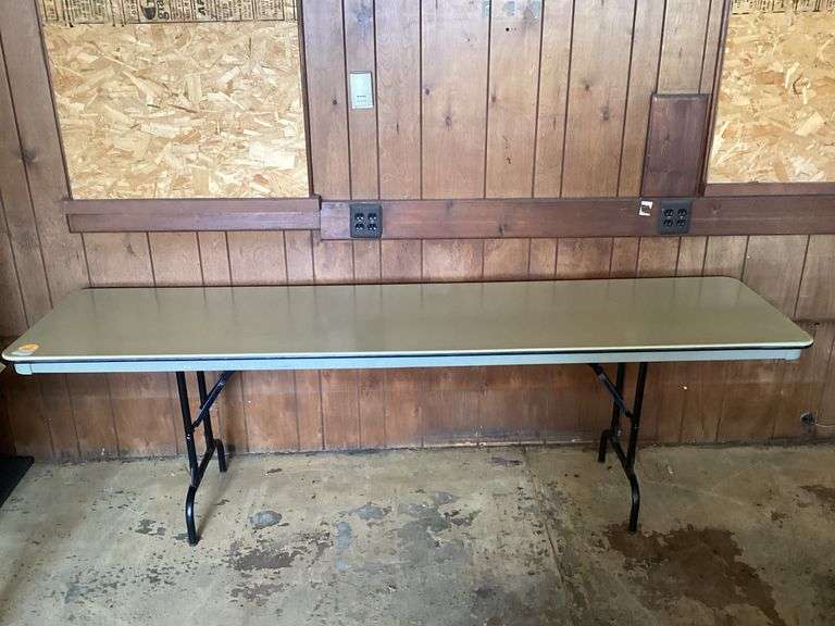 8' x 2' MITY-LITE FOLDING TABLE - Currie Auction Service