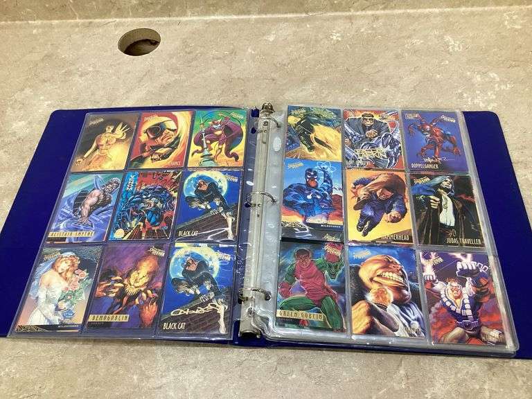 BINDER OF 1990'S MARVEL TRADING CARDS - Currie Auction Service