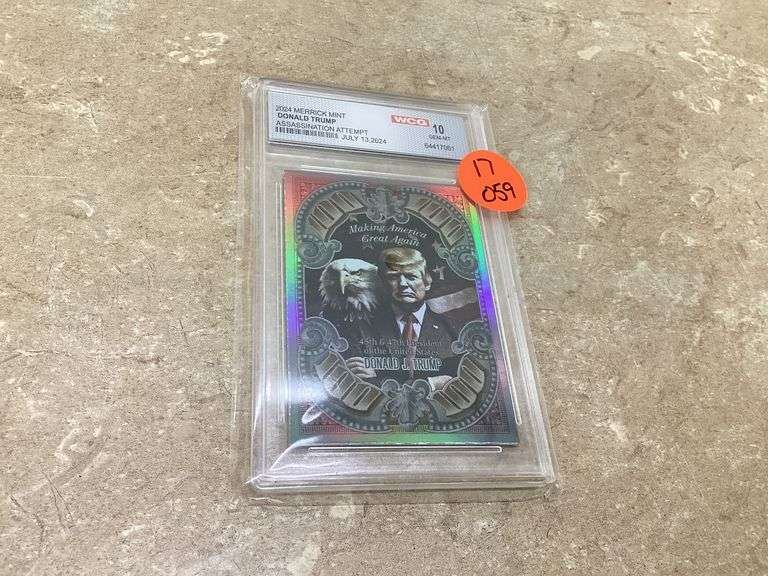 2024 MERRICK MINT GRADED DONALD TRUMP "ASSASSINATION ATTEMPT" COLLECTOR ...