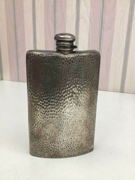 ANTIQUE MERIDEN B. CO. INTERNATIONAL S. CO #1318 LARGE POCKET FLASK ...