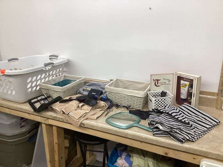 HIS & HERS GROOMING ITEMS AND MORE IN LAUNDRY BASKET - Currie Auction ...