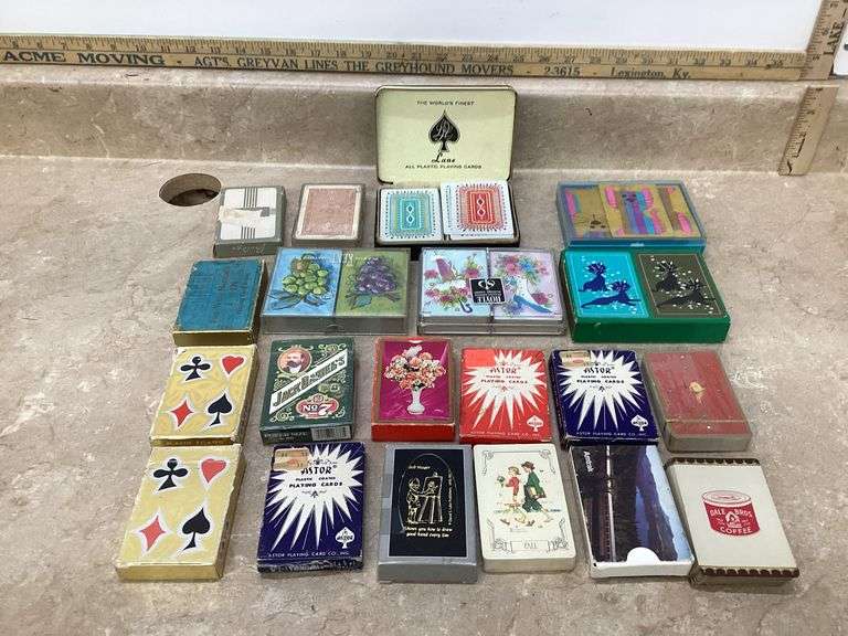 ASSORTED DESIGN PLAYING CARD PACKS - Currie Auction Service
