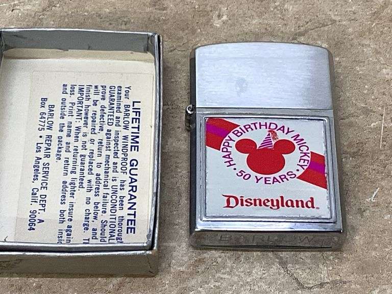 UNFIRED VINTAGE DISNEYLAND HAPPY BIRTHDAY MICKEY 50 YEAR CIGARETTE ...