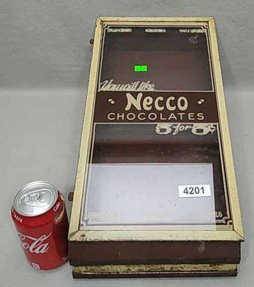 Antique Necco chocolates advertising display case - Dixon's Auction at ...