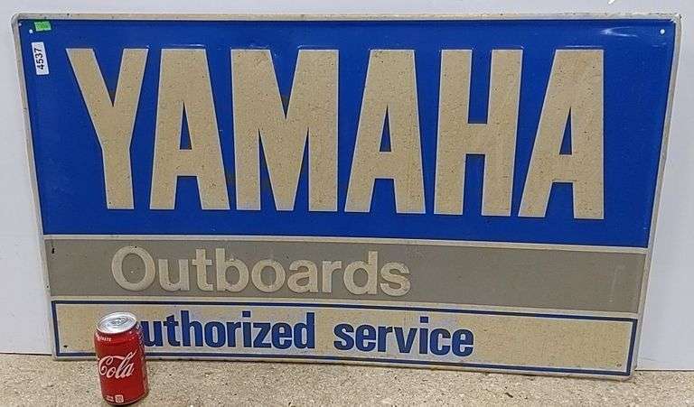 Yamaha metal sign - Dixon's Auction at Crumpton