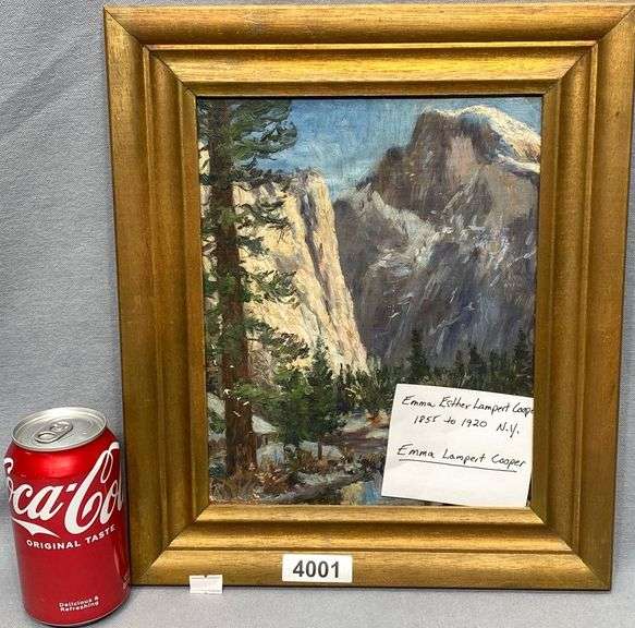 Emma Lampert Cooper oil on canvas painting - Dixon's Auction at Crumpton