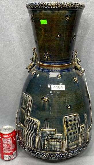 SJ pottery floor vase - Dixon's Auction at Crumpton