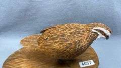 Fred Tucker 1999 folk art grouse carving - Dixon's Auction at Crumpton
