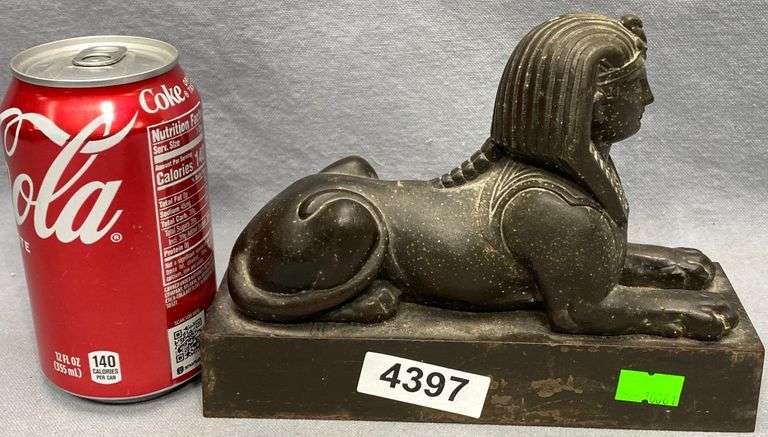 Antique Egyptian Revival cast iron sphinx sculpture - Dixon's Auction ...
