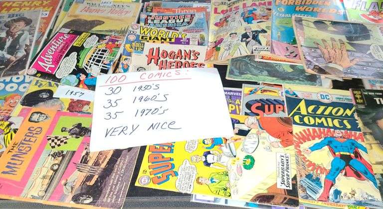 Lot 100 Comic Books 1950's to 1970's - Dixon's Auction at Crumpton