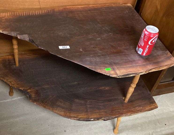 MCM-style two-tier corner stand - Dixon's Auction at Crumpton