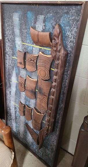 MCM Witco carved wood ship art - Dixon's Auction at Crumpton