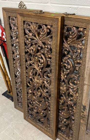 (3) Modern wall decor panels - Dixon's Auction at Crumpton